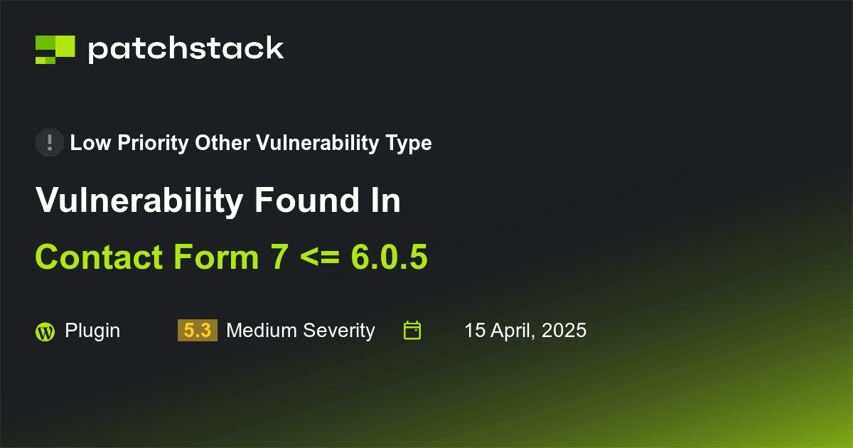 WordPress Contact Form 7 plugin